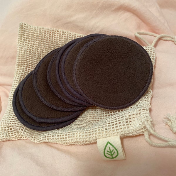 Reusable Cotton Rounds With Pockets | 100% Organic Cotton Charcoal ...