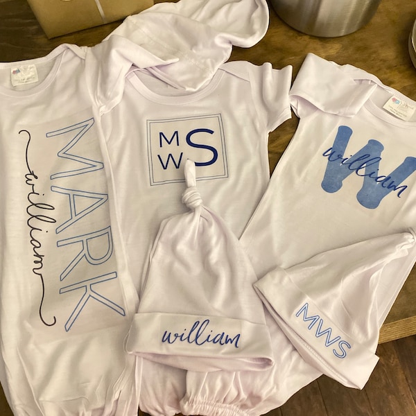 Sublimation Baby Hat and Gown Set Blank Newborn 100% Polyester - Etsy