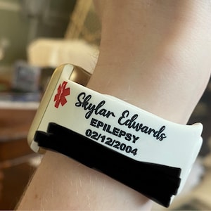Medical Alert Silicone Watch Band for Apple Watch - Etsy
