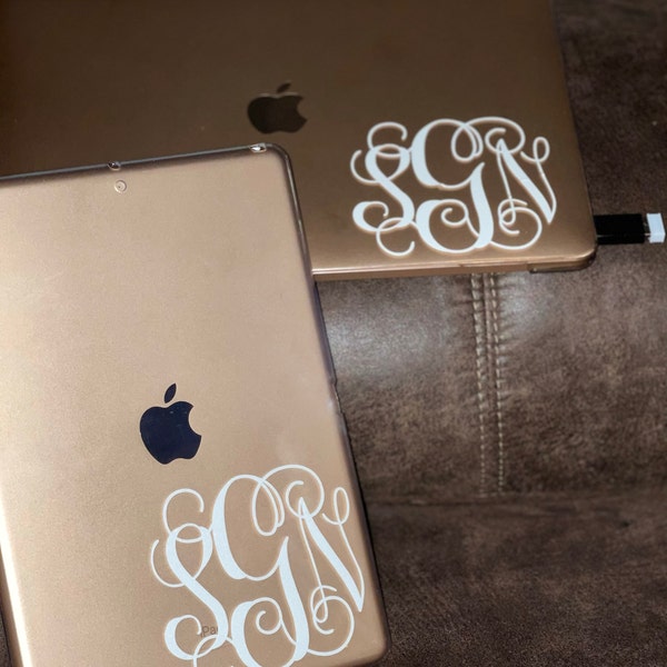 Free Shipping* Glitter Monogram Decal Vine Monogram Sticker Custom Car ...