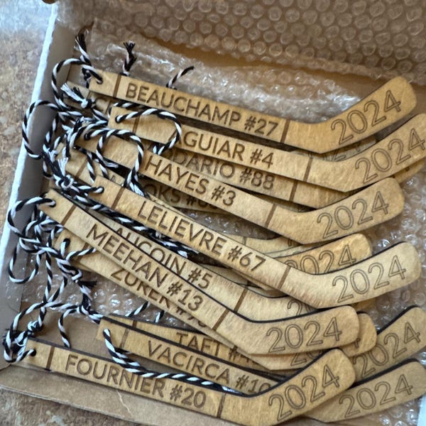 Blank Hockey Stick Ornaments for DIY Stained or Unstained - Etsy