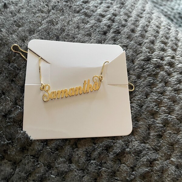 Carrie Font Name Necklace, Personalized Carrie Style Nameplate ...
