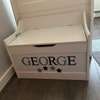 Personalised Toy Box Name & Embellishments. Pastel Name. Hot Air ...