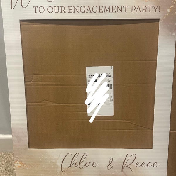 Customisable Wedding Selfie Frame Bespoke Floral Personalised Wedding ...