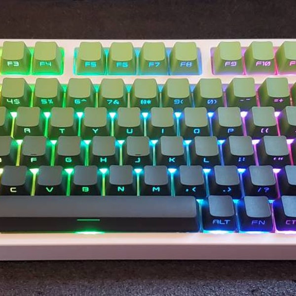 Gradient Matcha Side-printed Keycap Set, OEM Profile, Shine-through ...