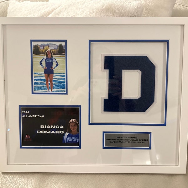 Varsity Letter Framing With 2 Pictures - Create Memorabilia for Your ...