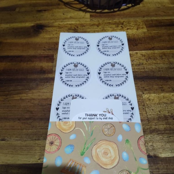 Farm Fresh Egg Stickers for Egg Cartons, Return Carton Stickers ...
