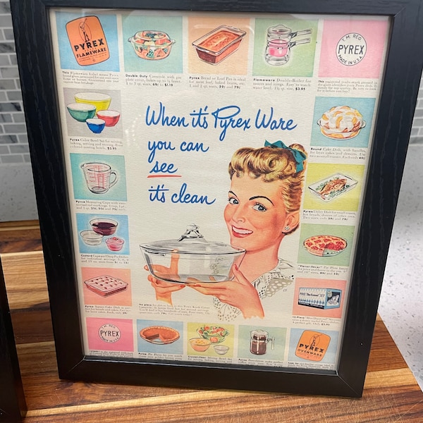Vintage Cookware Ad • 8x10 Print • 1940s / 1950s Kitchen Wall Art ...