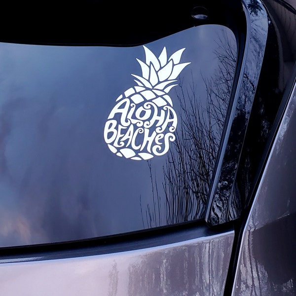 Aloha Beaches Pineapple Car Planner Laptop Decal Sticker - Etsy