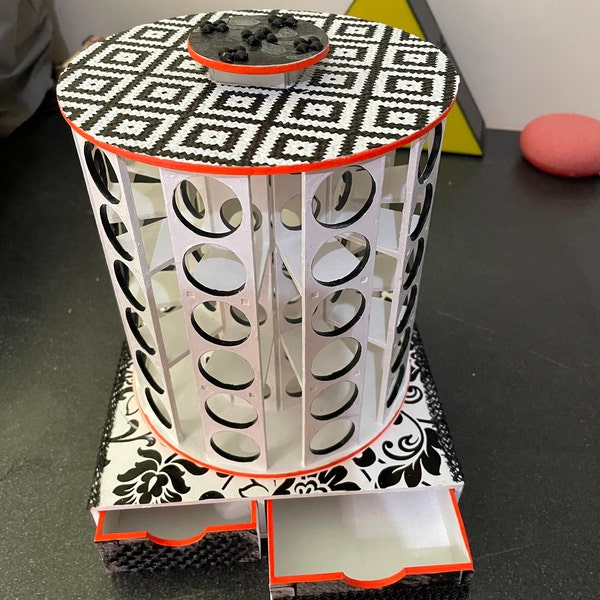 Spinning Paint Rack for Dropper Bottle Paints Like Vallejo - Minature ...