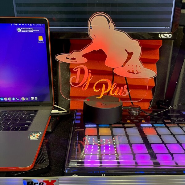 DJ Music Personalized LED Night Light - Custom Gift for Music Lovers ...