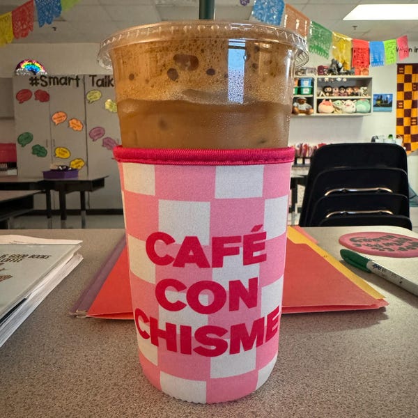 Café Con Chisme Retro Motel Keychain , Acrylic, Checkered, Checkers ...