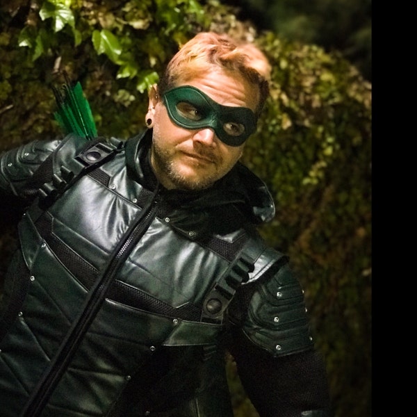 Quiver Costume Eye Mask Green Arrow Cosplay - Etsy