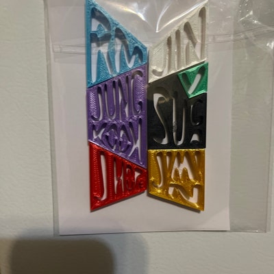 BTS Logo Spinning Keychain 3d Print - Etsy