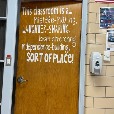 Classroom Door Vinyl Wall Decal Sticker, School Classroom Library Decal ...