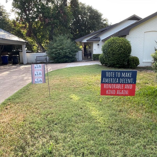 Vote to Make America Decent, Honorable and Kind Again Yard Sign With ...