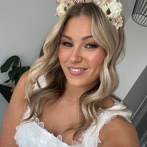 Races Headband Fascinator Flower Crown Melbourne Cup Rose Gold Pink ...