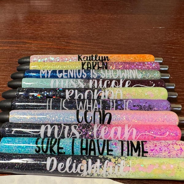 Glitter GEL Pens Inkjoy Gel Pens 0.7 Personalized Inkjoy Custom Epoxy ...