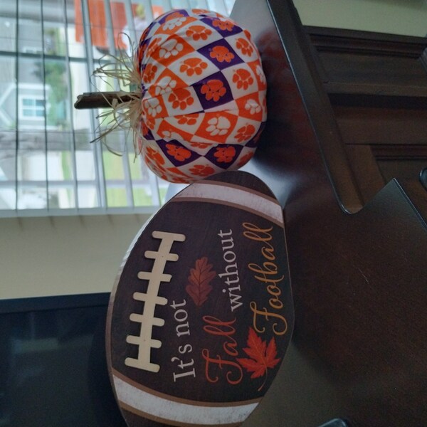 Uga,fabric College Pumpkin, Fall Decor, Autumn Decor, College Football ...