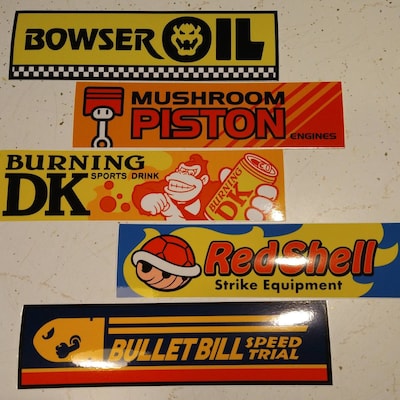 Mario Kart Burning DK Sports Drink Race Sponsor Vinyl Decal - Etsy