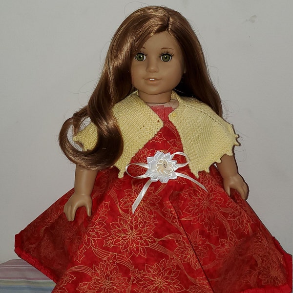 Handmade 18 Inch Doll Dress: Red & White Lace Gown - Etsy