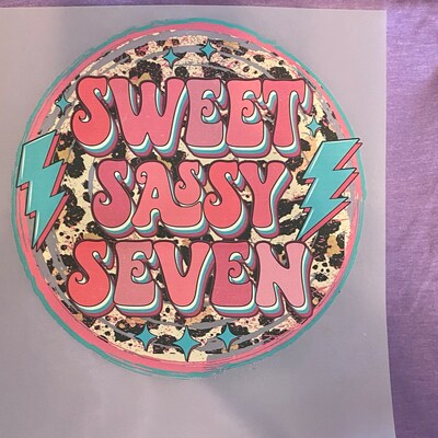 Sweet Sassy Seven PNG, Birthday Girl Png for Sublimation, Pink Girl ...
