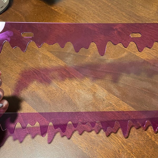 Motorcycle Slime Ooze License Plate Horizontal Frame Cover - JDM Plate ...