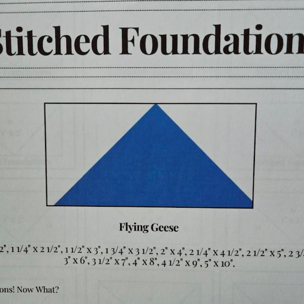Flying Geese Foundation Paper Piece Pattern, FPP, PDF Download, Print ...