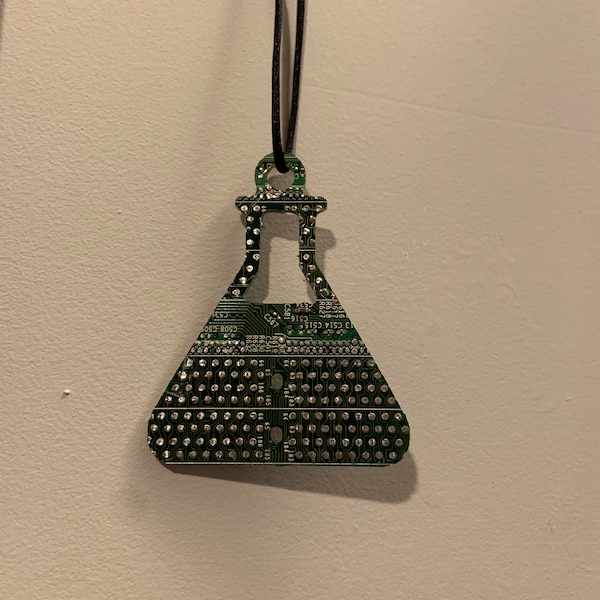 Circuit Board Erlenmeyer Flask Ornament, Geeky Christmas Ornaments ...