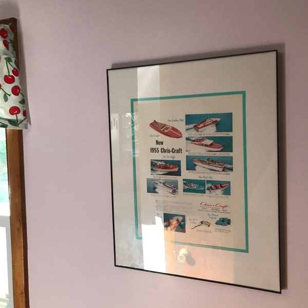RETRO BOAT AD, Vintage Boating Poster, Motor Boat Ad, Retro Wall Art ...