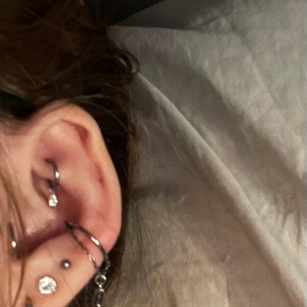 Hidden Helix Piercing 16g F136 Implant Grade Titanium Ball Tassel Flat ...