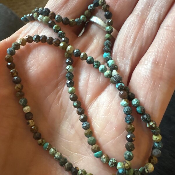 Faceted Genuine Natural Freshwater Pink off Round Pearls 15.5" Strand ...