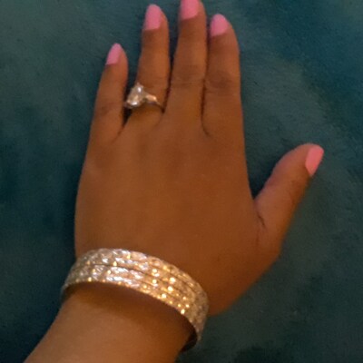 West Indian Bangle Jingle Style With Diamond Pattern Handmade .925 ...