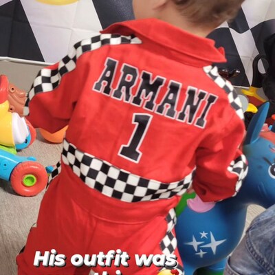 Royal Blue Personalized Unisex Racing Suit for 1st Birthday Gift ...