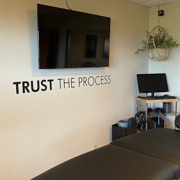 Trust the Process Wall Decal | Home Gym Decor, Motivational Wall Art ...
