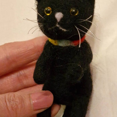 Cat Needle Felting Kit, Needle Felt Cat, Felted Animal Kit, Felt Cat ...