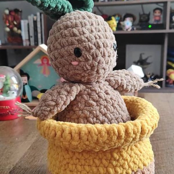 Mandrake Crochet Pattern, Wizard Plant Amigurumi, Magical Crocheting ...