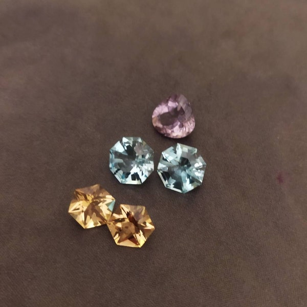 Amethyst Quartz Fancy Lozenge Cut Faceted Gemstones - Loose Gemstones ...