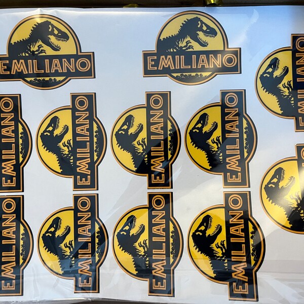 Jurassic World Stickers Set of 12/ Stickers Set of Jurassic Park Themed ...