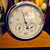 Tabic Solid Brass Barometer With Built in Hygrometer and Thermometer ...