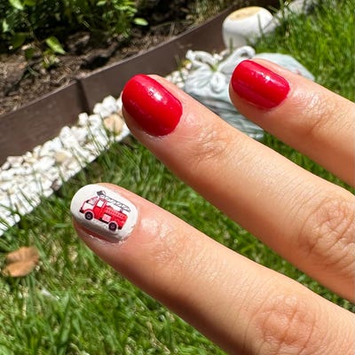 Nail Decals, Firefighter Decals, Fire Truck, Water Transfer Nail Decals ...