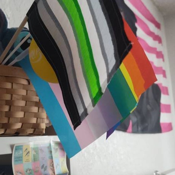 Custom Mini Hand Flag Pride Flags - Queer Made, Handmade - Gay, Lesbian ...