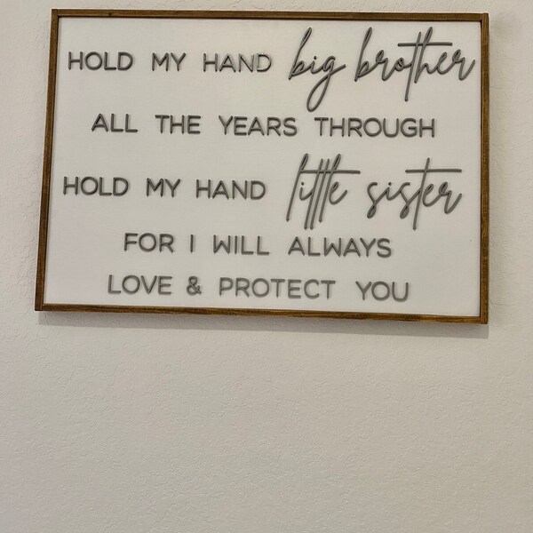 Brother and Sister Sign - - Etsy