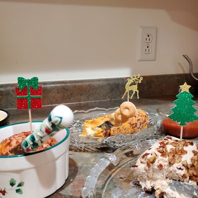 Merry Christmas Cake Topper Christmas Cupcake Toppers Holiday Cake ...