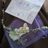 ALTERLIFE Handmade Beaded Necklace / Gothcore Fairycore Whimsigoth ...