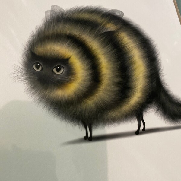 Cat Bee Art Print | Bee Cat Art | Bumblebee | Cat Art | Cat Lover Gift ...
