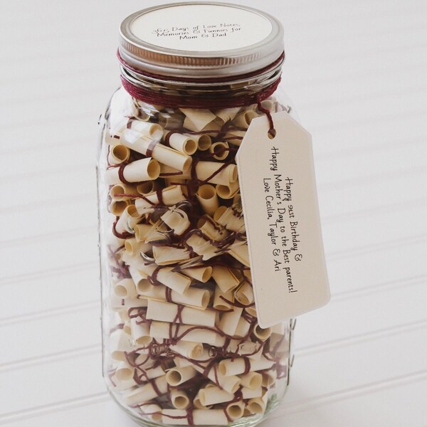 365 Message Filled Mason Jar DEPLOYMENT personalized Wish Jar - Etsy