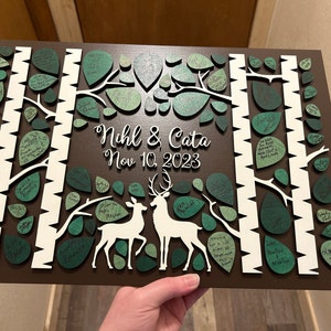 Snow Globe With Snowflakes Wedding Guest Book Alternative CUSTOM ORDER ...