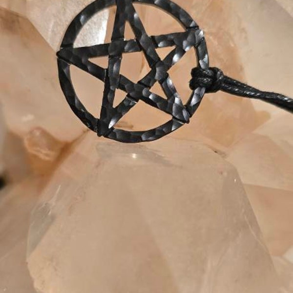 Forged Steel Black Metal Pentagram Pentacle Amulet, Sold With Jewelry ...