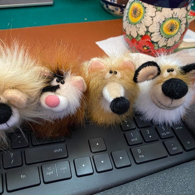 Rabbit Plush Puppet. Hare Reddish Gray Hand Puppet for Home Theater ...